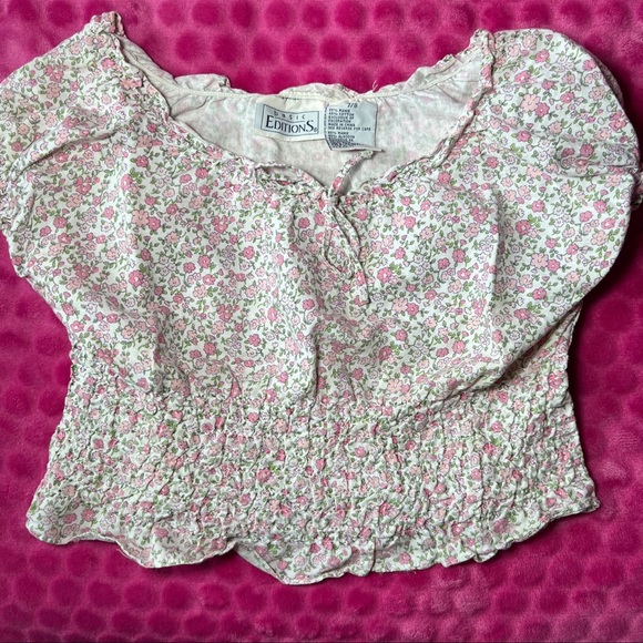 Basic Editions | Shirts & Tops | Y2k Basic Editions Floral Crop Top ...